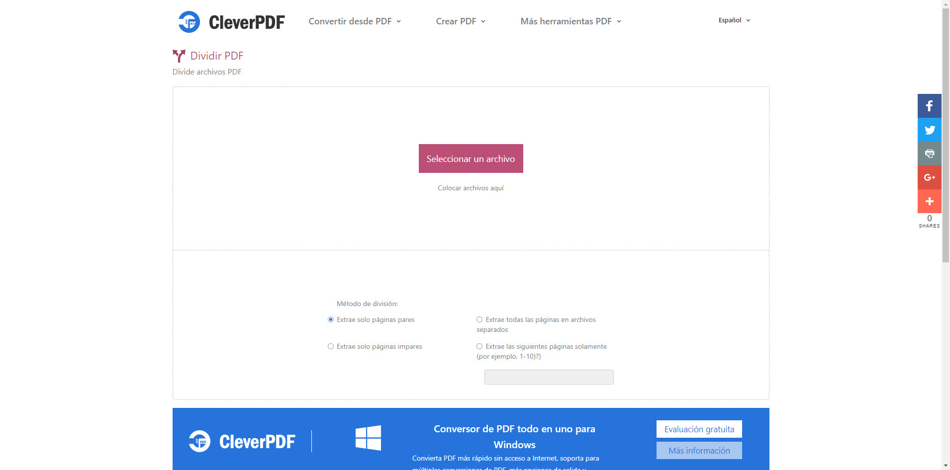 Dividir PDF online - Extraer páginas de tu PDF - Gratis