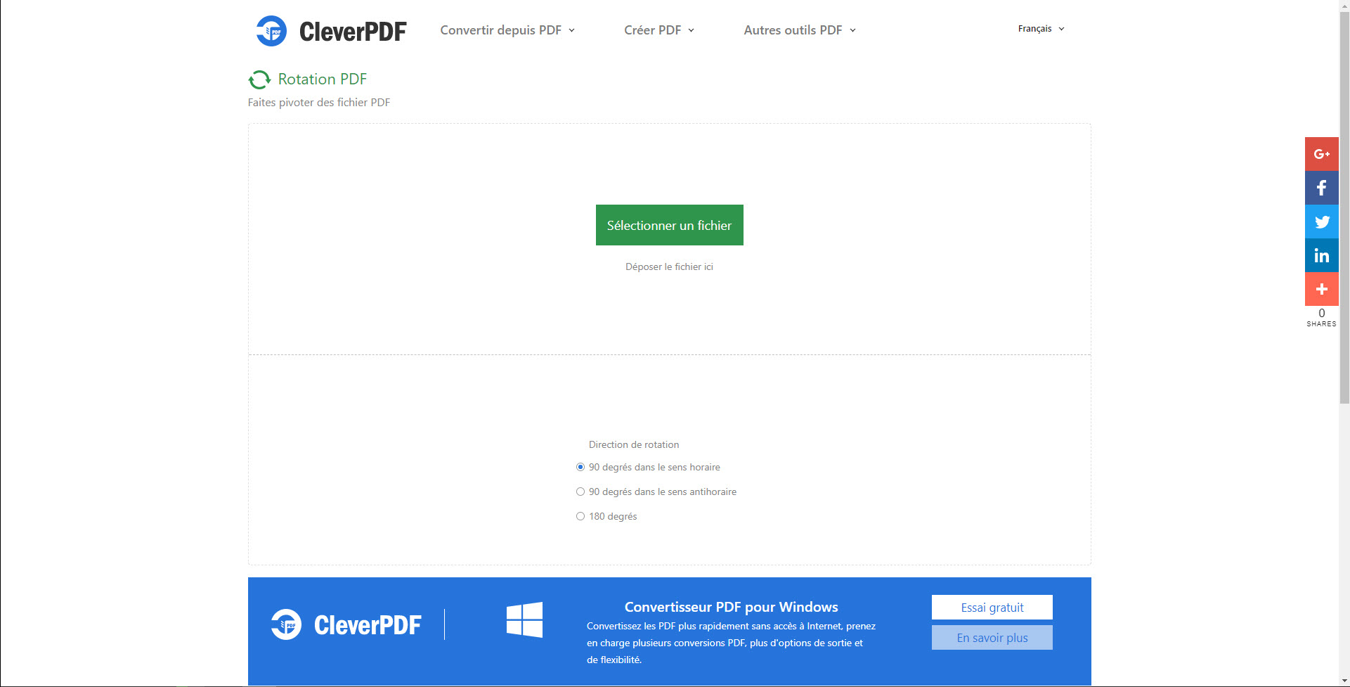 Rotation de PDF - Faites pivotez vos pages PDF en ligne - CleverPDF